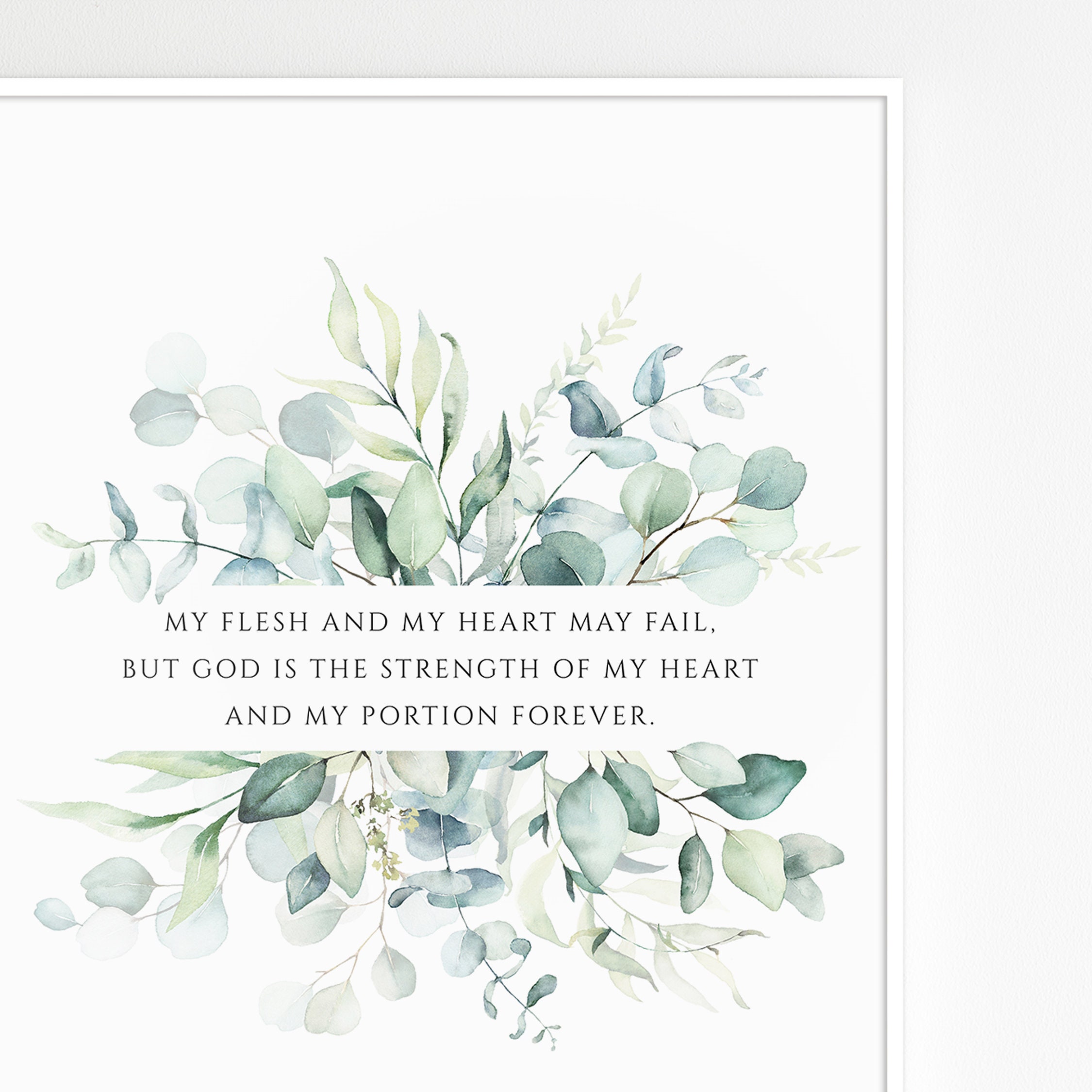 Psalm 73:26 Scripture Print, Christian Home Decor (digital Download) - Etsy