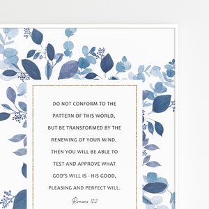 Romans 12:2, Do Not Conform to the Pattern, Bible Verse Wall Art ...