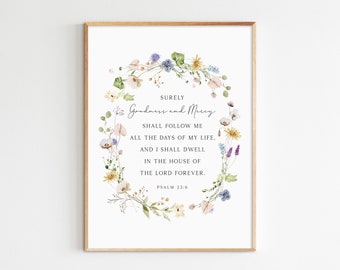 Psalm 23:6 surely Your Goodness and Love Will Follow - Etsy