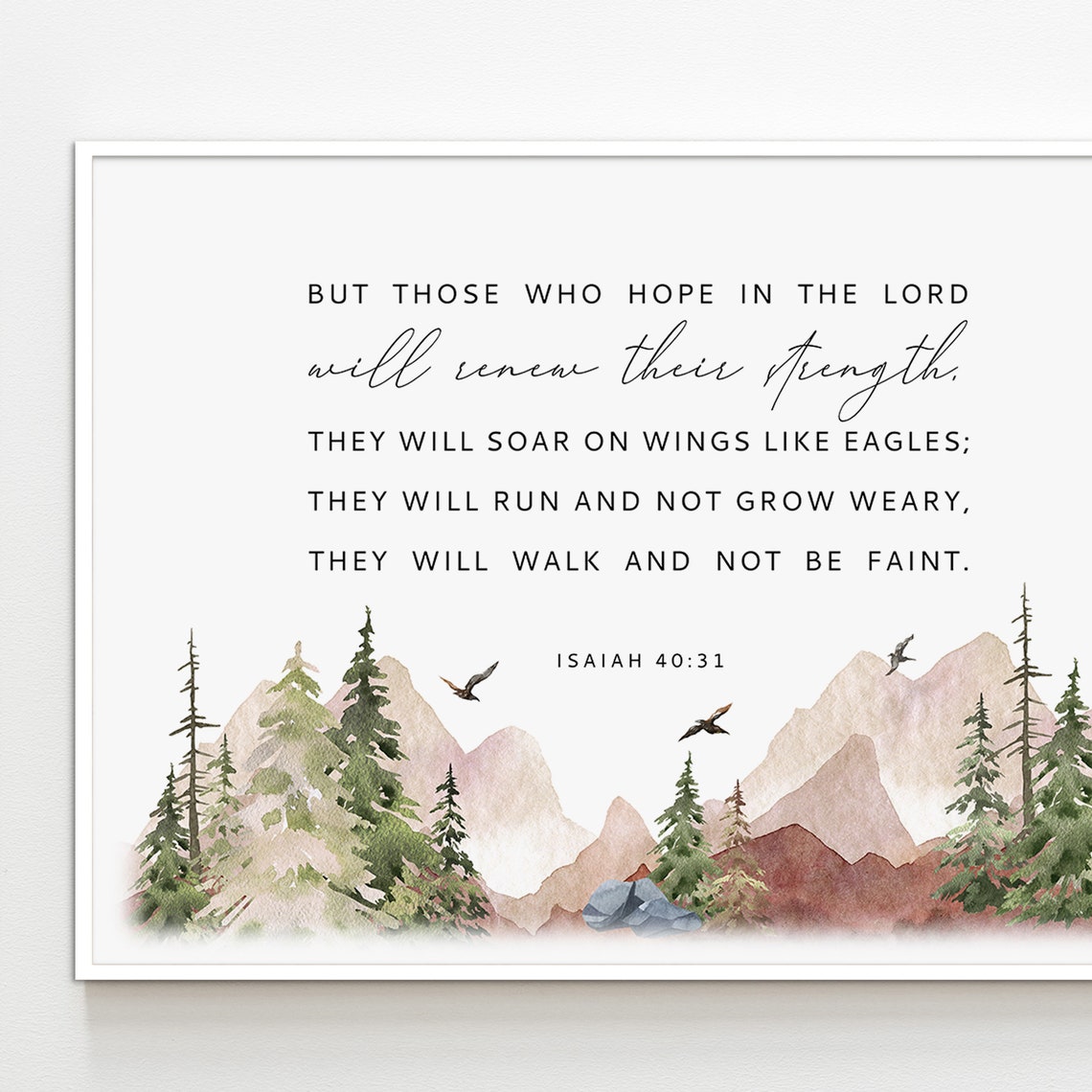 Strength ISAIAH 40:31 Bible Verse Wall Art Christian Home - Etsy