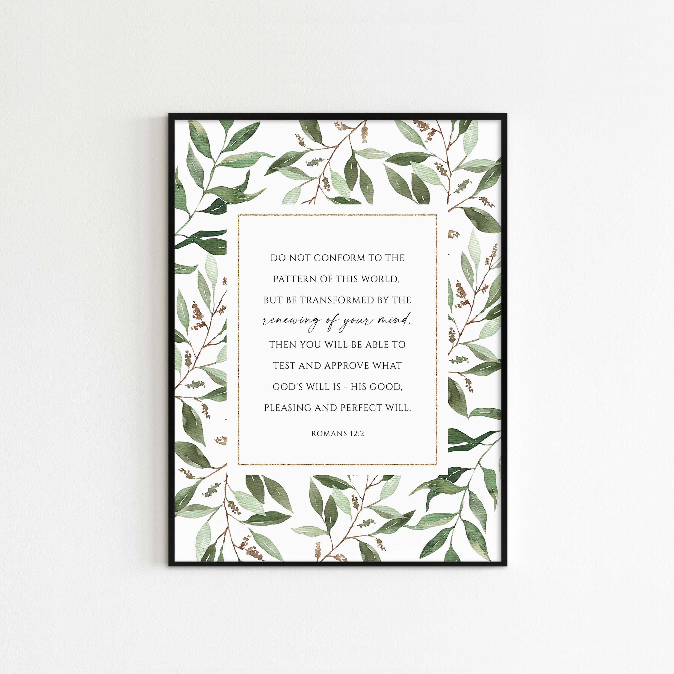 Romans 12:2 Do Not Conform to the Pattern Bible Verse Wall Art - Etsy