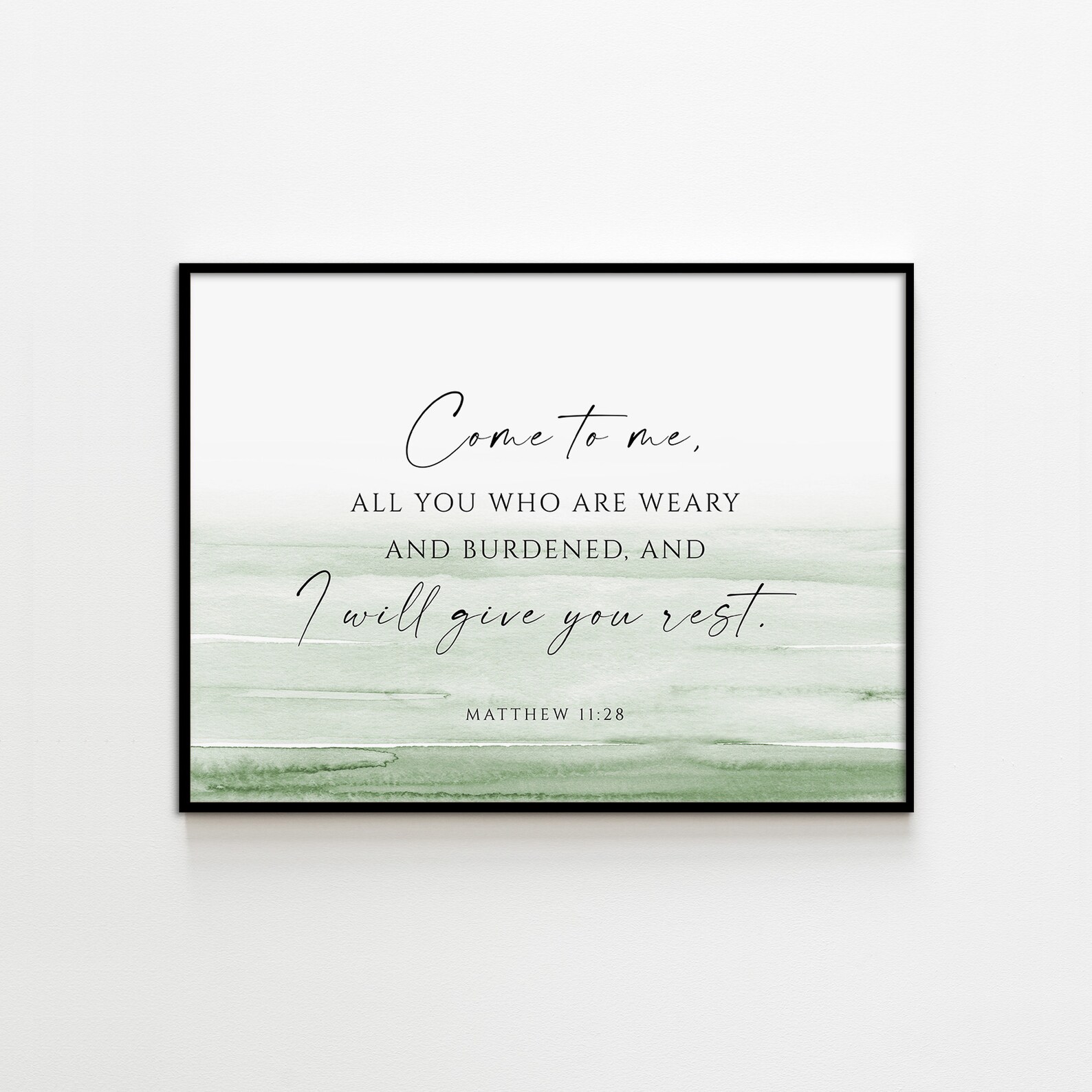 Matthew 11:28 Come to Me Bible Verse Wall Art Printable - Etsy