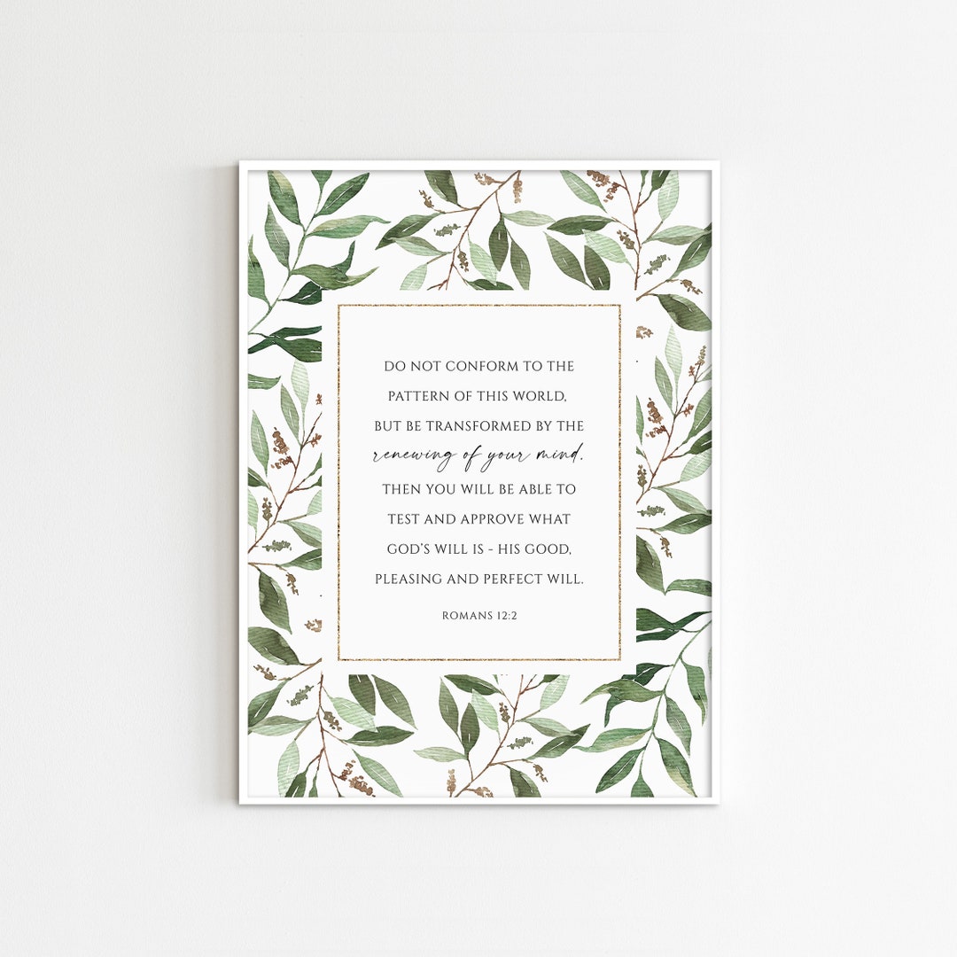 Romans 12:2 Do Not Conform to the Pattern Bible Verse Wall Art ...