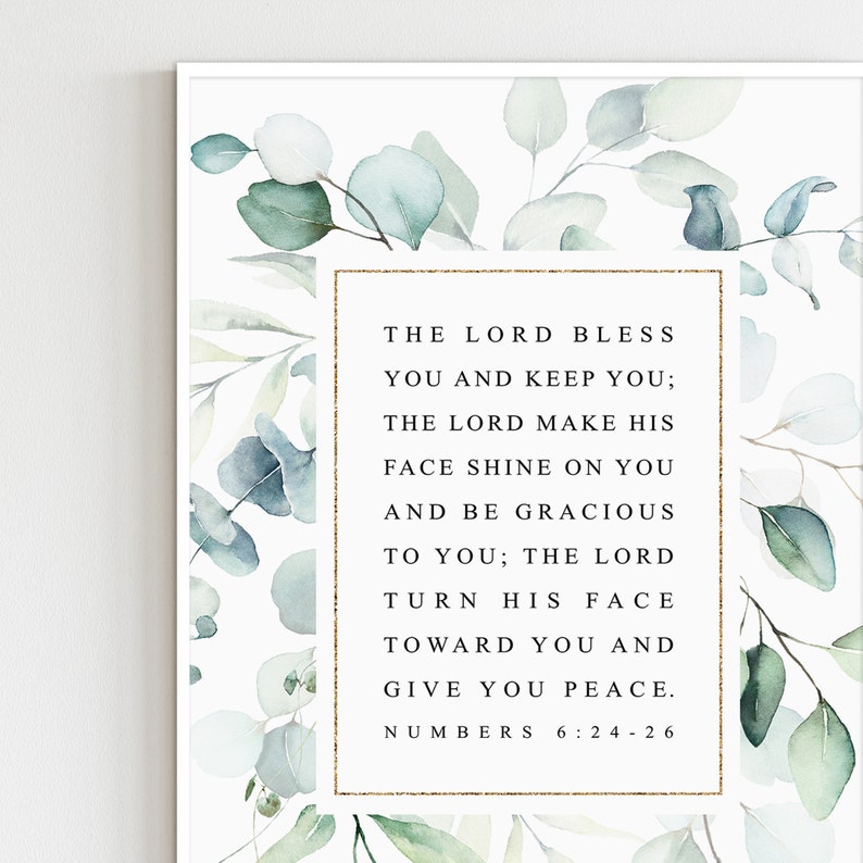 The Lord Bless You and Keep You Numbers 6:24-26 Bible Verse - Etsy