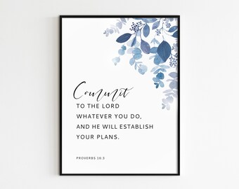 Proverbs 16 3 | Etsy