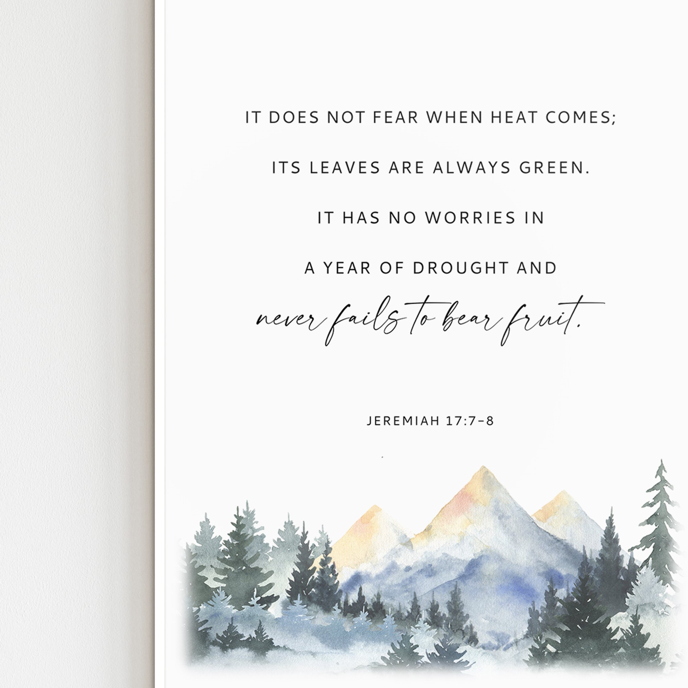 Jeremiah 17:7-8 Blessed is the One Who Trusts Bible Verse - Etsy