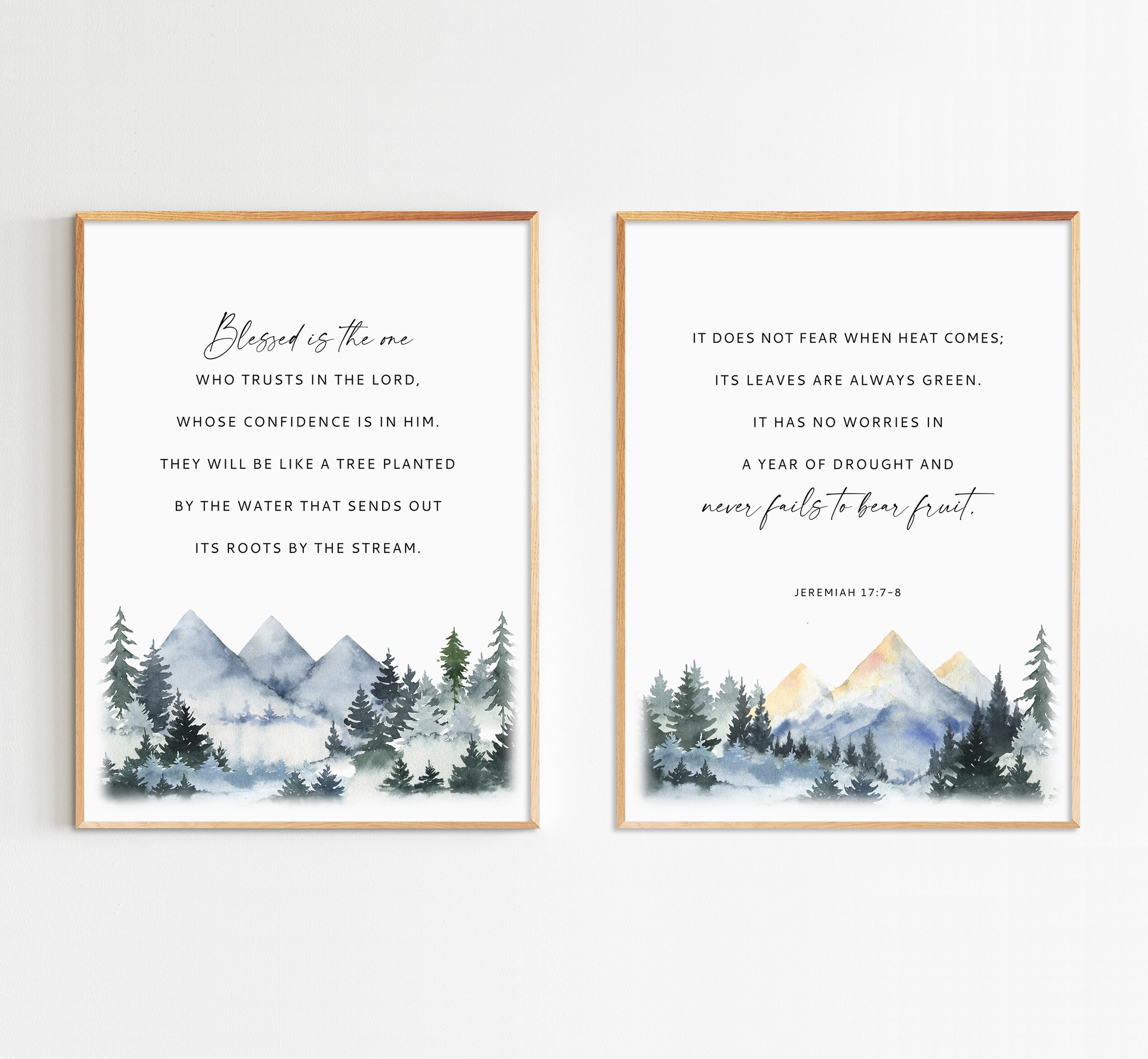 Jeremiah 17:7-8 Blessed is the One Who Trusts Bible Verse - Etsy