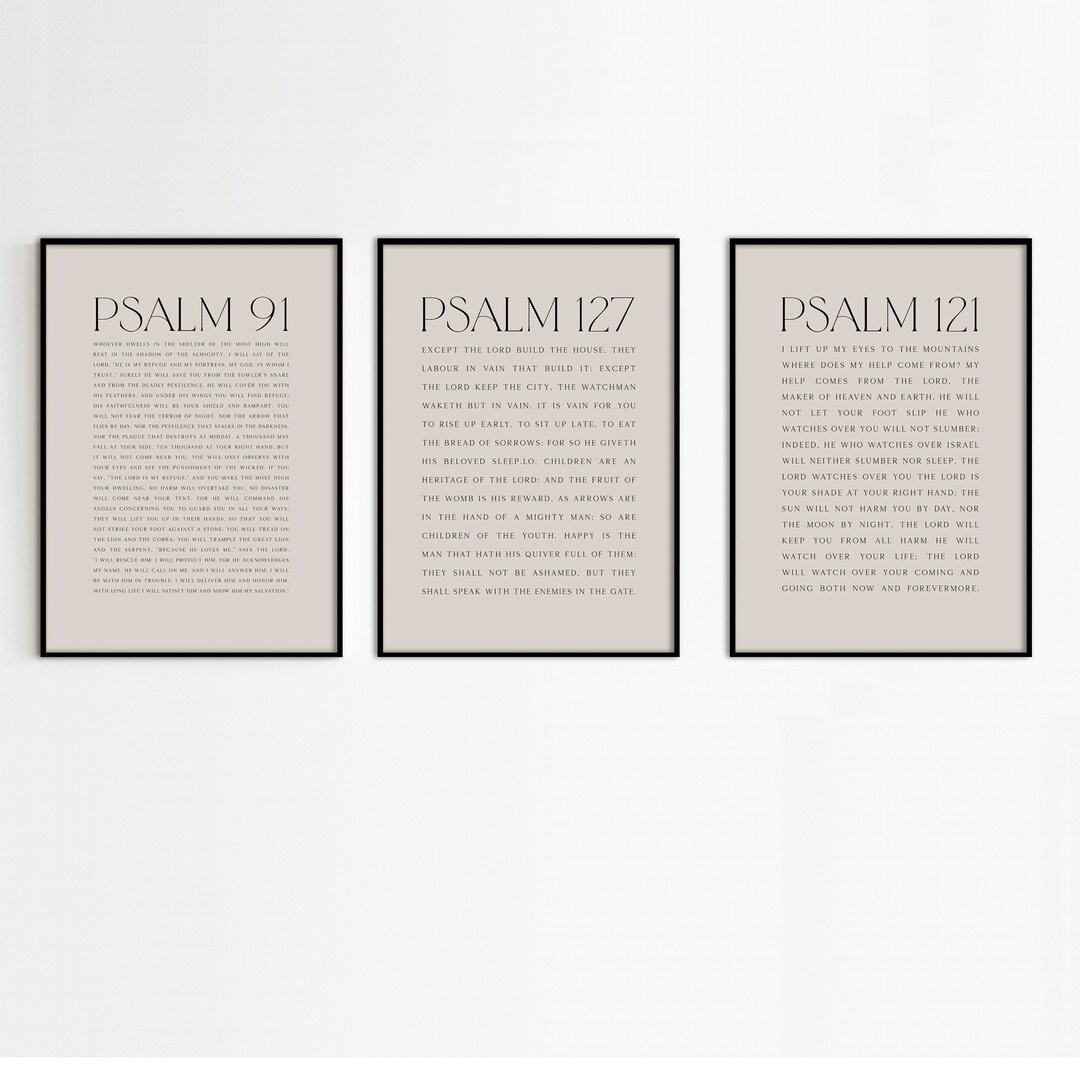 Psalm 121 Scripture Print Set Christian Wall Art Digital Download Etsy