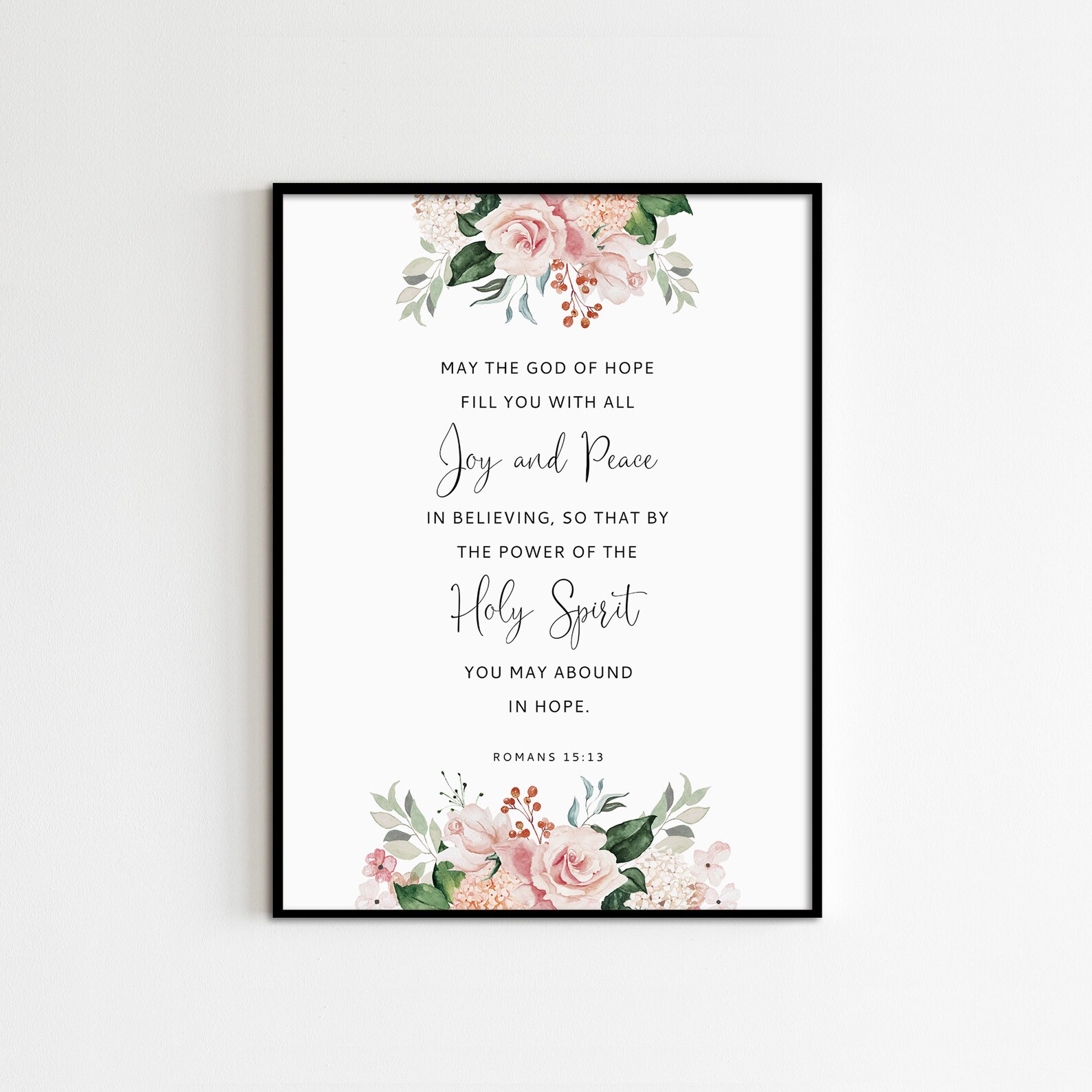 Romans 15:13 Bible Verse Wall Art Printable Scripture - Etsy