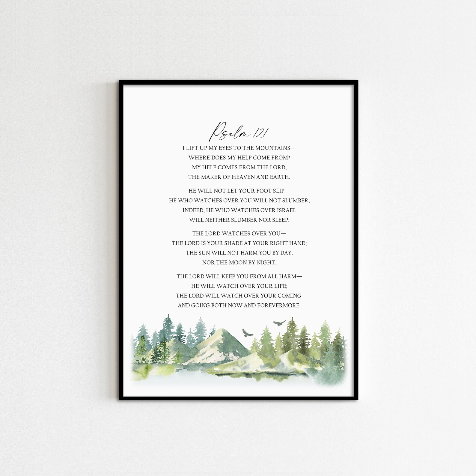 Psalm 121 Bible Verse Printable Wall Art Scripture Digital - Etsy