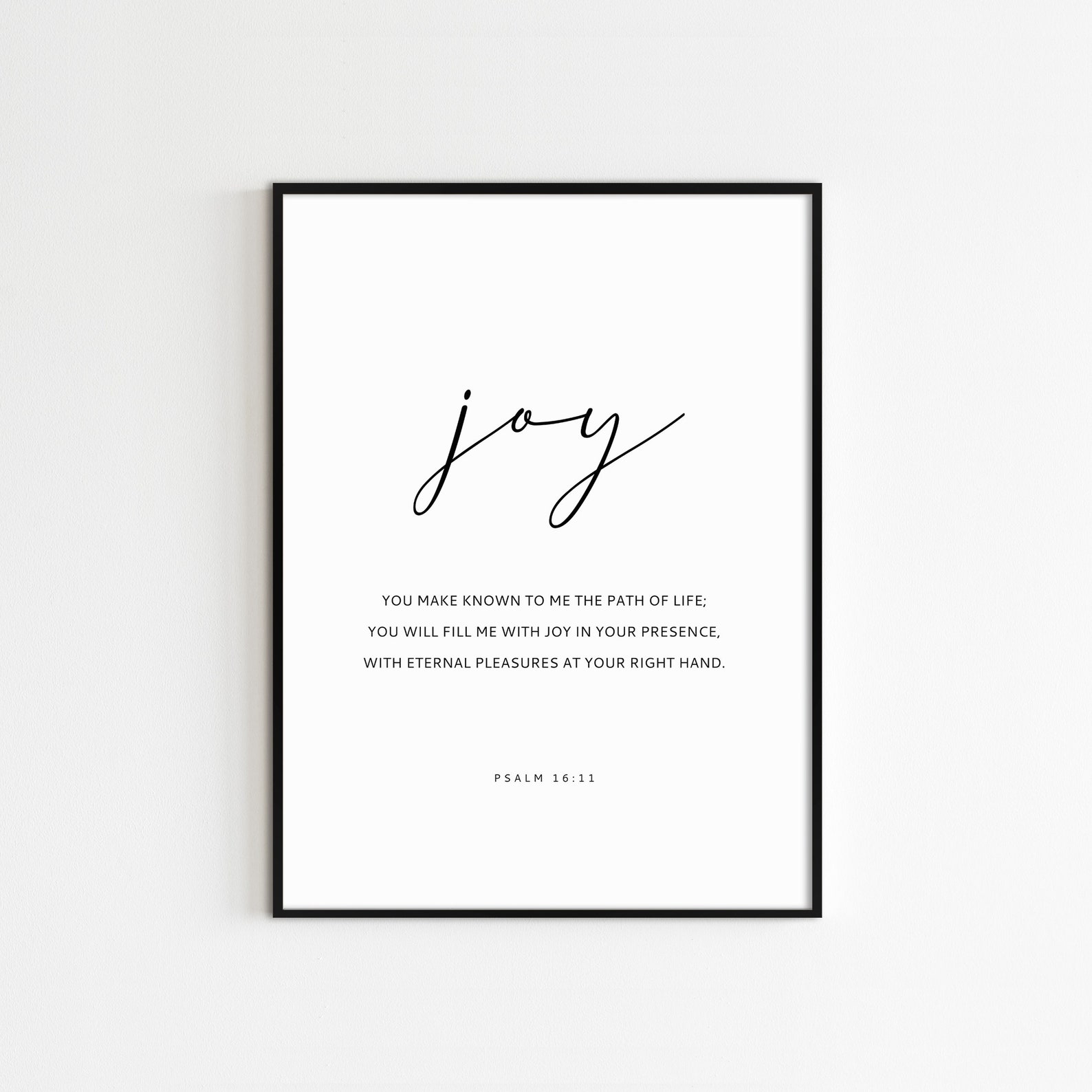 Psalm 16:11 Christian Scripture Printable Wall Art Bible Verse - Etsy