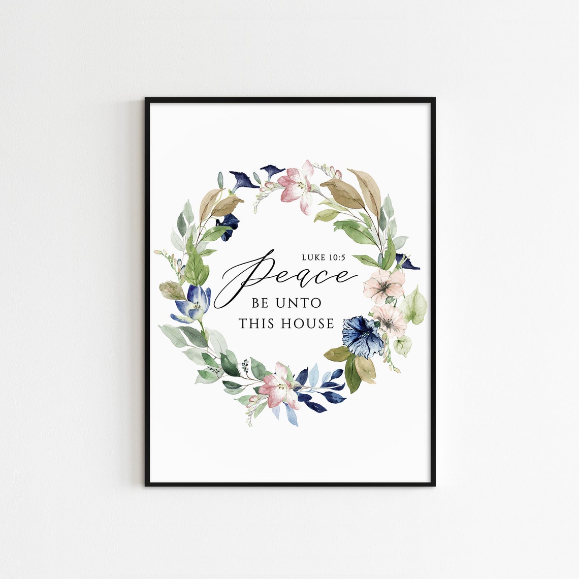 Peace Be Unto This House Luke 10:5 Bible Verse Wall Art Peace | Etsy