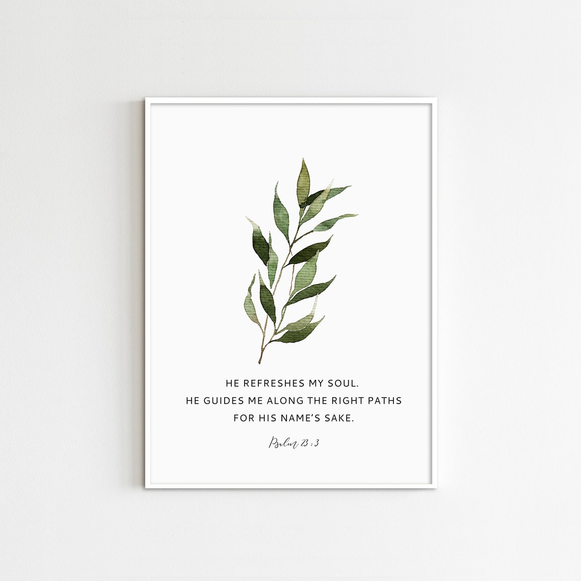 Set of 6 Psalms Bible Verse Wall Art Printable Scripture | Etsy