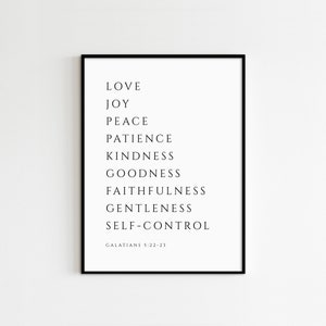 Fruit of the Spirit Wall Art Bible Verse Printable Wall Art Minimalist ...