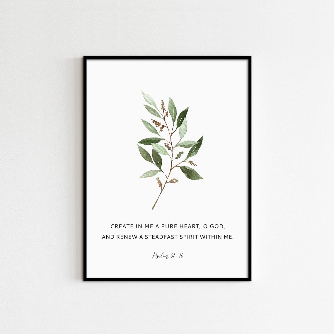 Set of 6 Psalms Bible Verse Wall Art Printable Scripture | Etsy