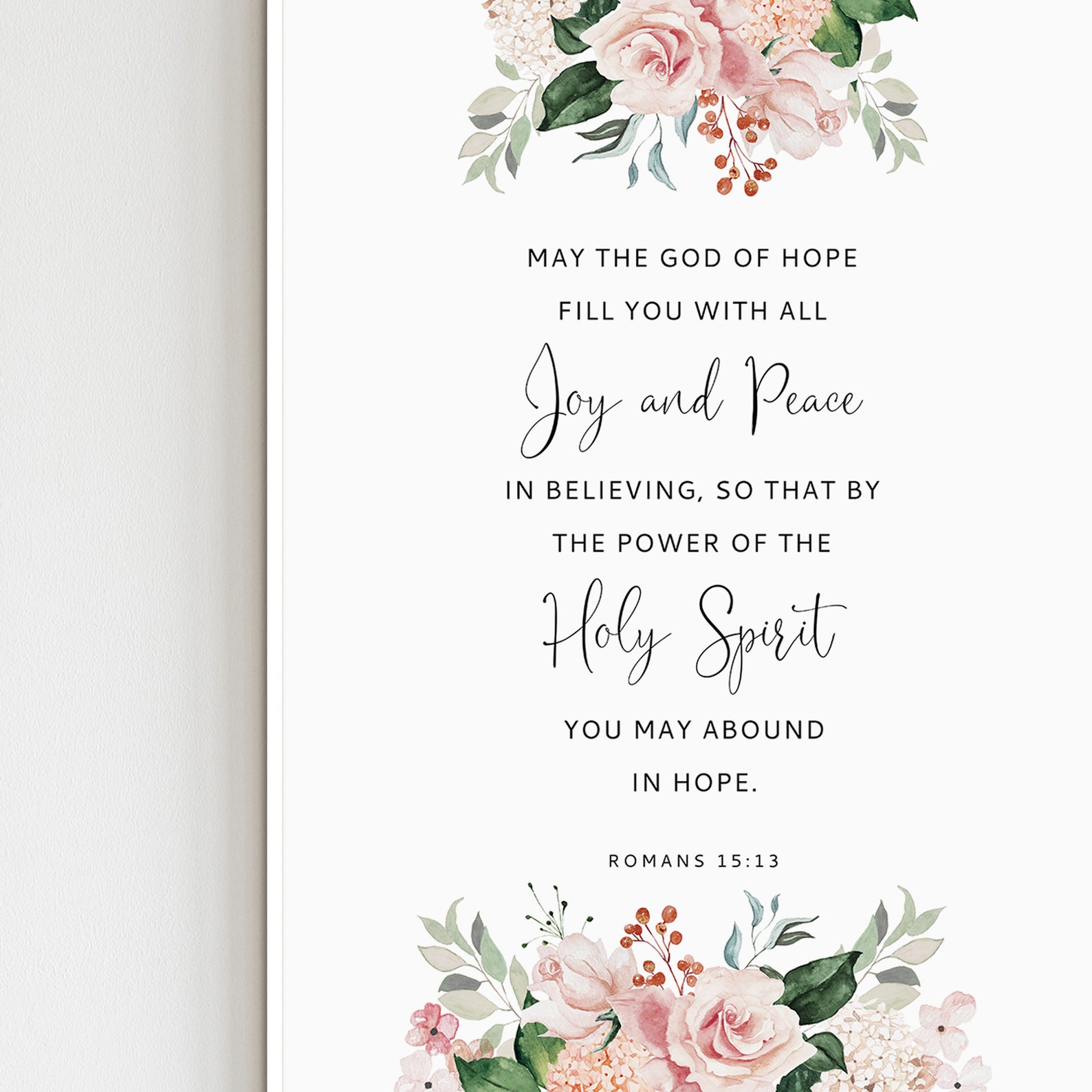 Romans 15:13 Bible Verse Wall Art Printable Scripture - Etsy