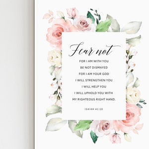 Isaiah 41:10 Bible Verse Wall Art Christian Room Decor Printable ...
