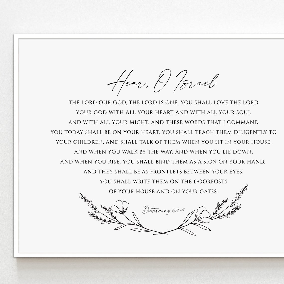 Deuteronomy 6:4-7 Bible Verse Wall Art Printable Scripture - Etsy