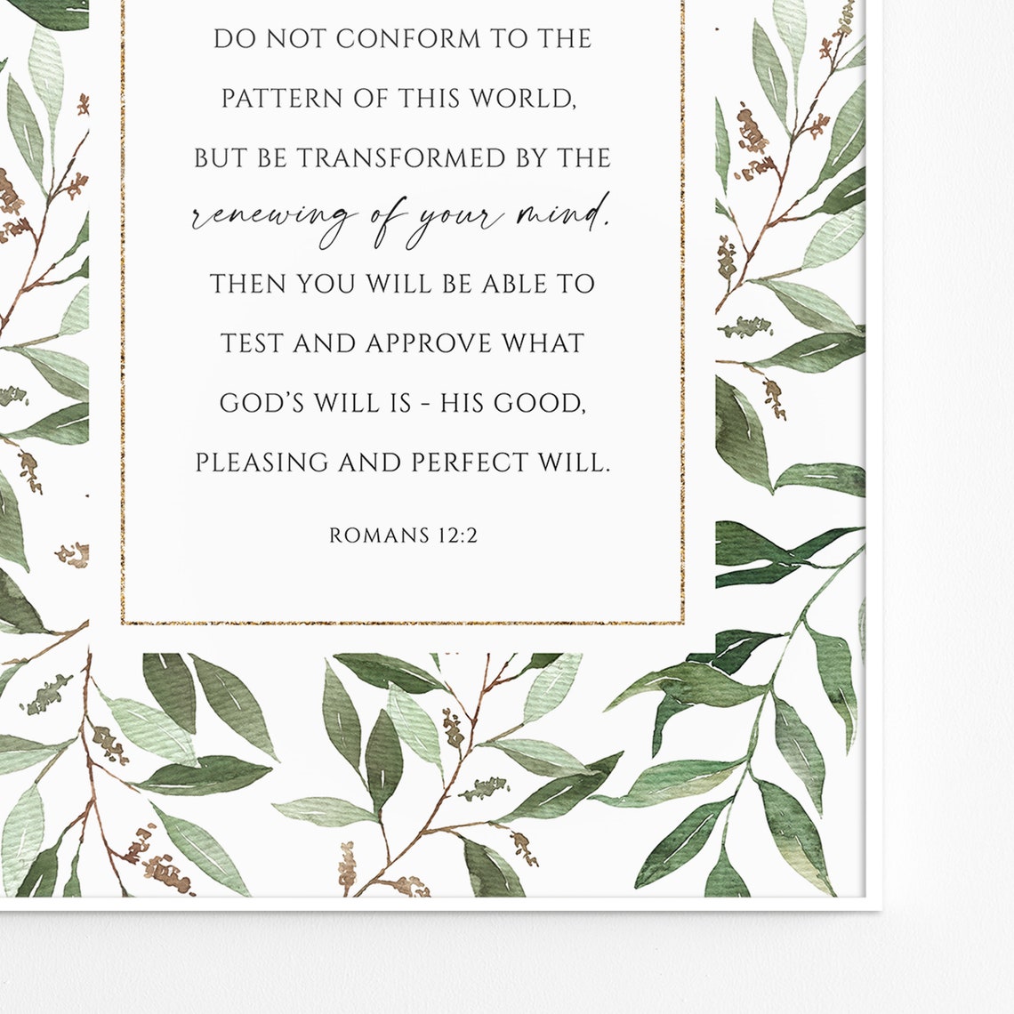Romans 12:2 Do Not Conform to the Pattern Bible Verse Wall Art ...