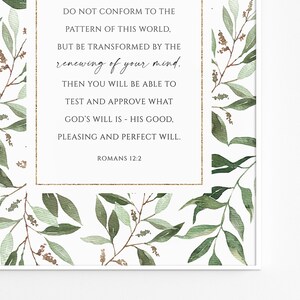 Romans 12:2 Do Not Conform to the Pattern Bible Verse Wall Art ...