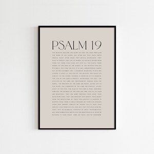 Psalm 19 Scripture Print: Christian Wall Art (digital Download) - Etsy