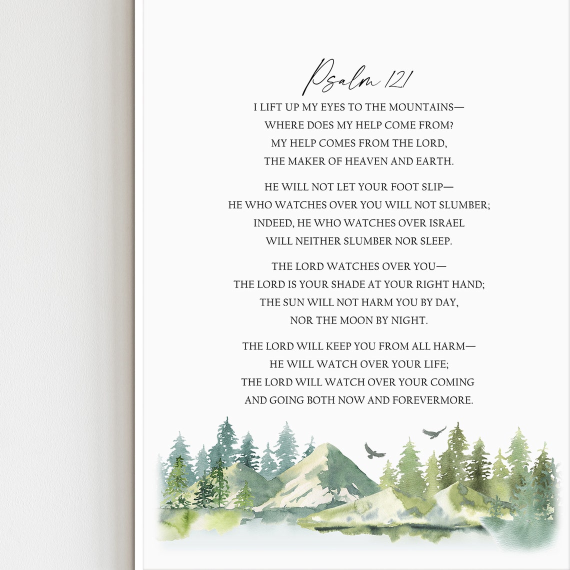 Psalm 121 Bible Verse Printable Wall Art Scripture Digital - Etsy