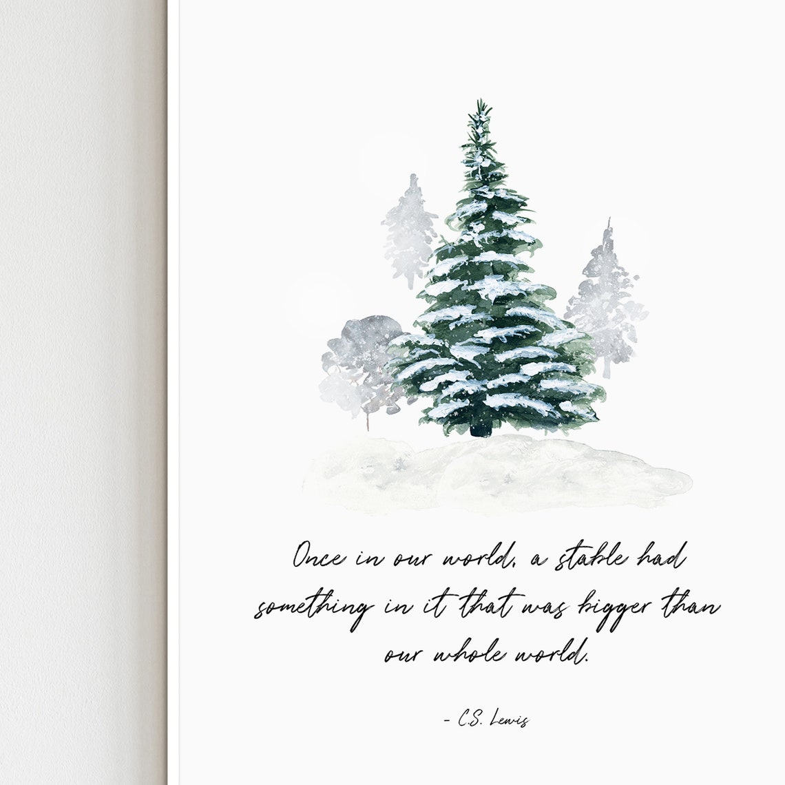C.S. Lewis Christmas Quote Art: Christian Holiday Decor (digital ...