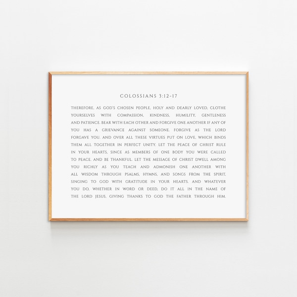 Horizontal Art Print Bible Verse - Etsy