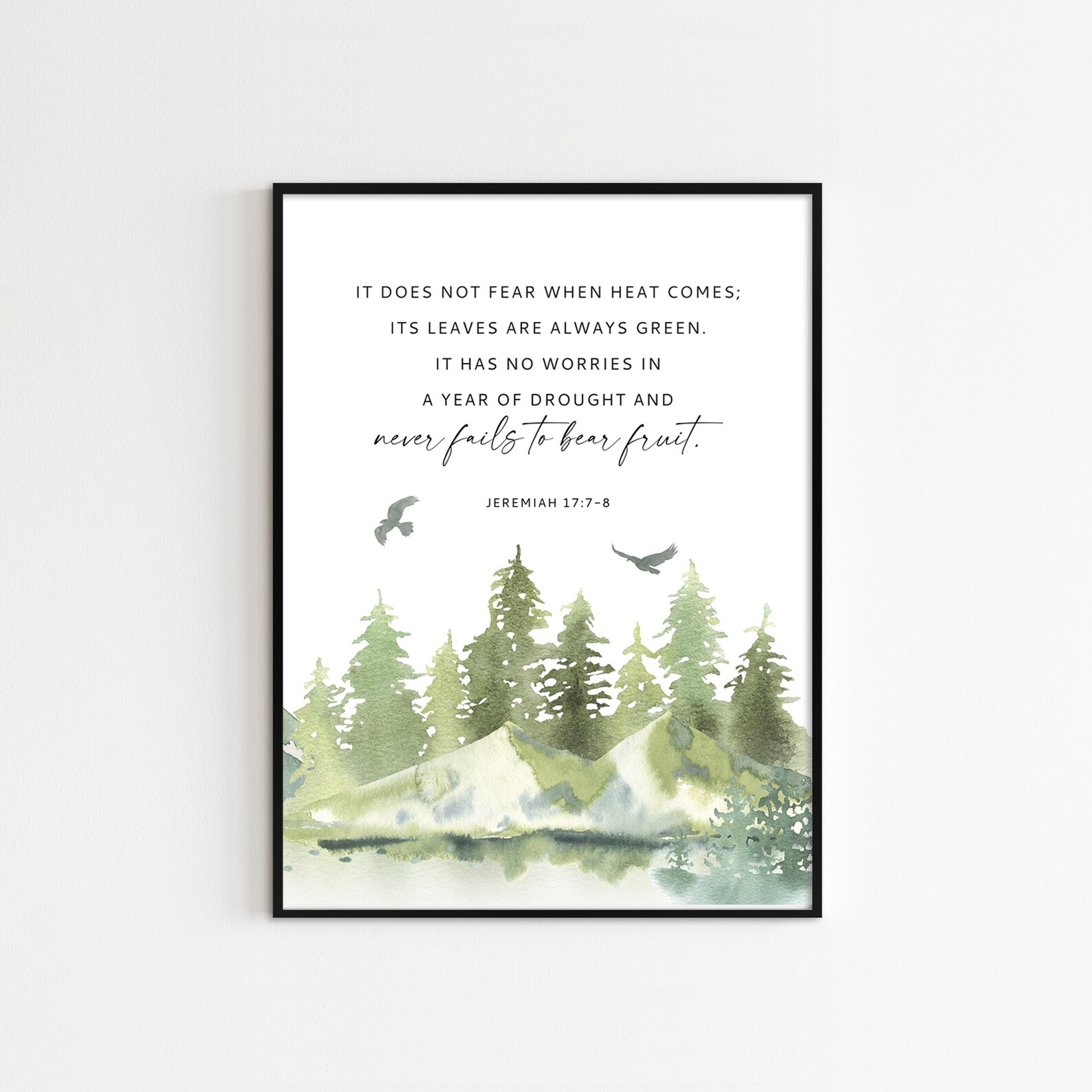 Jeremiah 17:7-8 Blessed is the One Who Trusts Bible Verse | Etsy