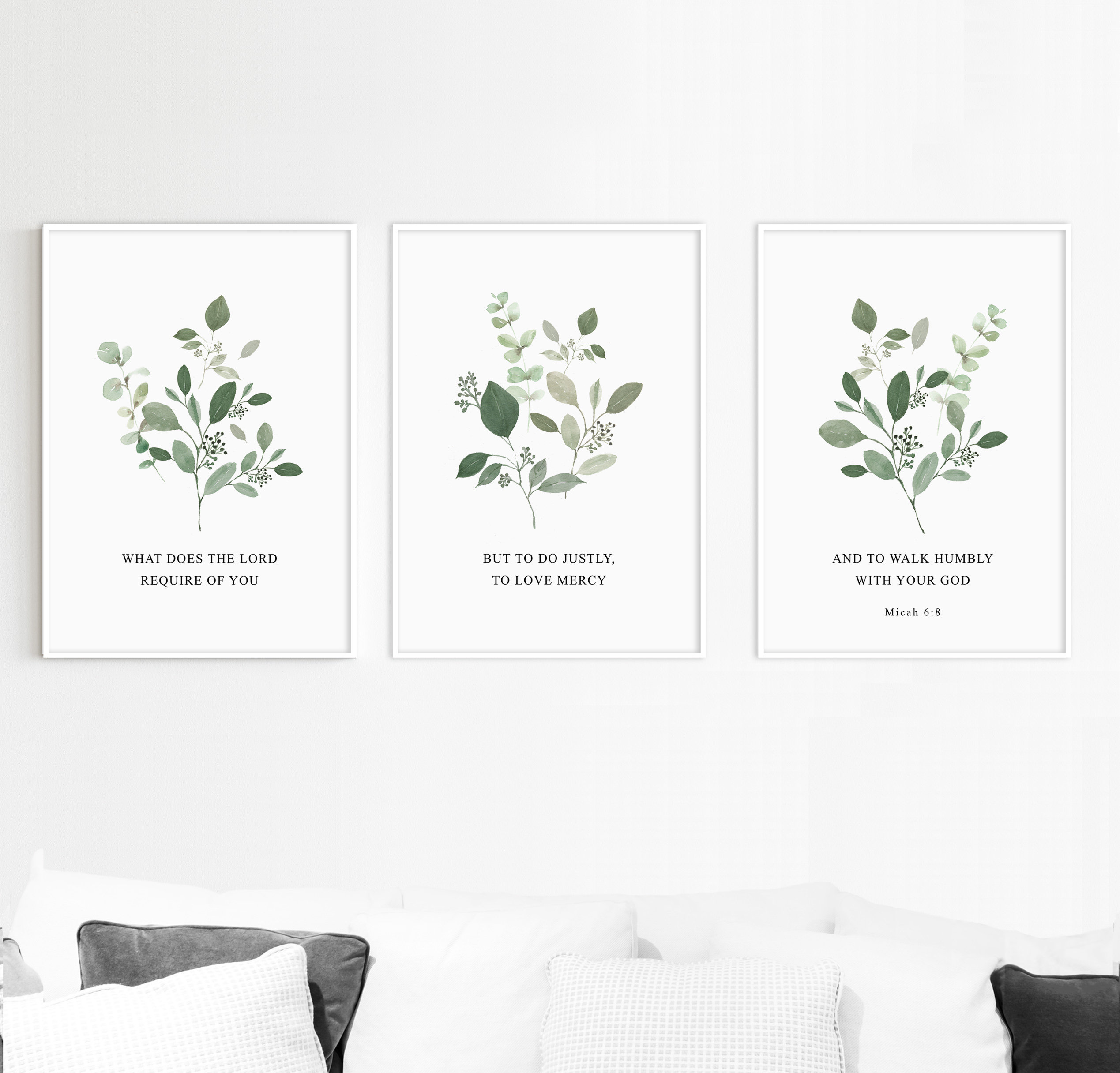 Micah 6:8 Act Justly Love Mercy Walk Humbly Printable Set of 3 | Etsy