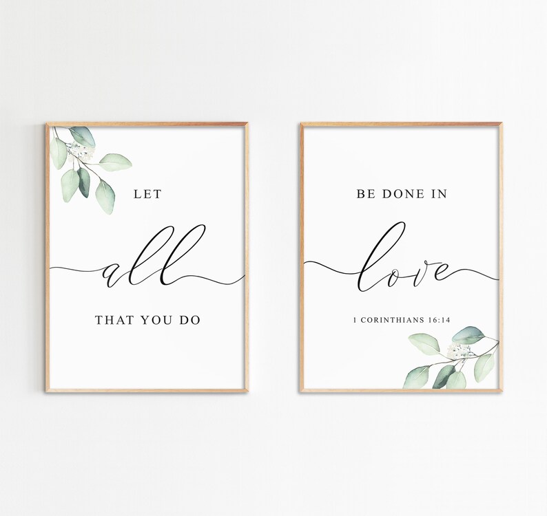 1 CORINTHIANS 16:14 Let All That You Do Be Done in Love Bible - Etsy