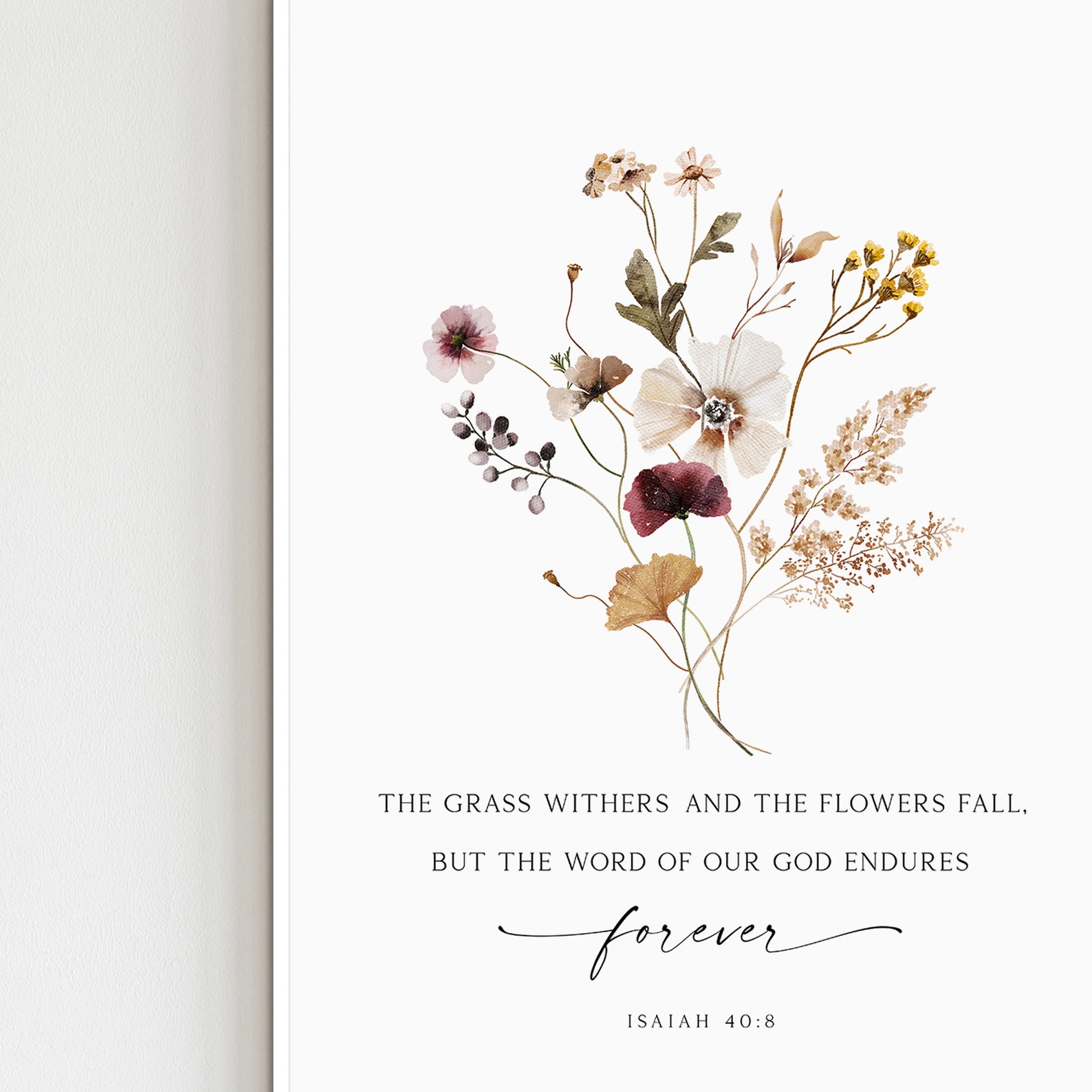 Isaiah 40:8 Bible Verse Wall Art Printable Scripture Christian - Etsy