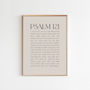 Psalm 121, Bible Verse Wall Art, Printable Scripture, Printable Modern ...
