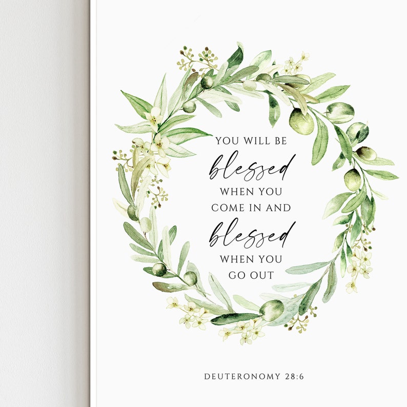 Deuteronomy 28:6 Bible Verse Wall Art Printable Scripture - Etsy