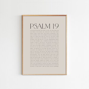 Psalm 19 Scripture Print: Christian Wall Art (digital Download) - Etsy