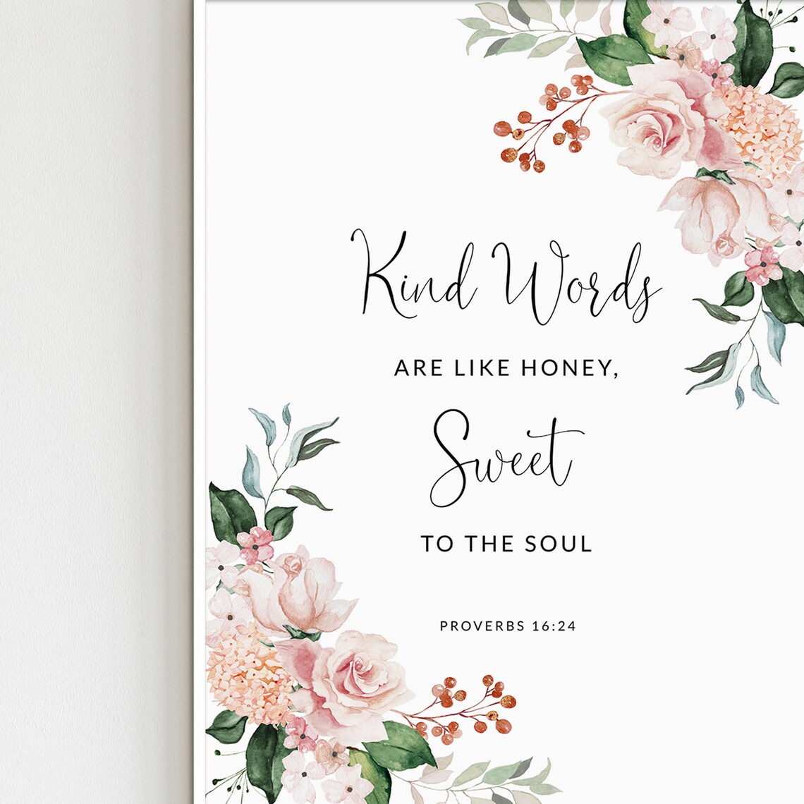 Proverbs 16:24 Kind Words Are Like Honey Sweet to the Soul Bible Verse ...