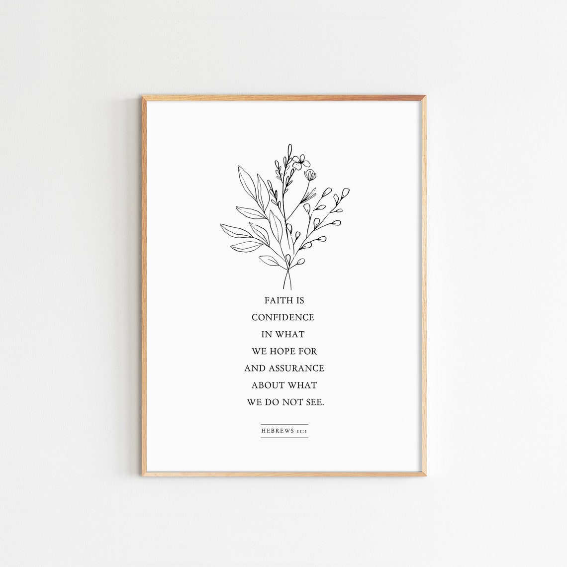 HEBREWS 11:1 Faith Boho Bible Verse Wall Art Printable - Etsy
