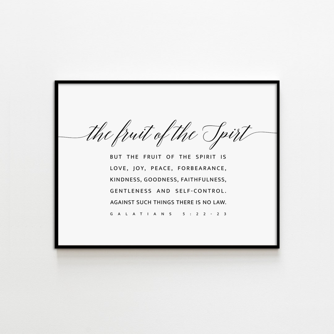 Fruit of the Spirit Galatians 5:22-23 Bible Verse Wall Art Printable ...