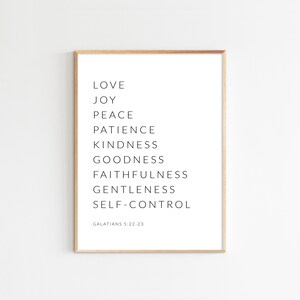 Fruit of the Spirit Wall Art Bible Verse Printable Wall Art Set of 2 ...