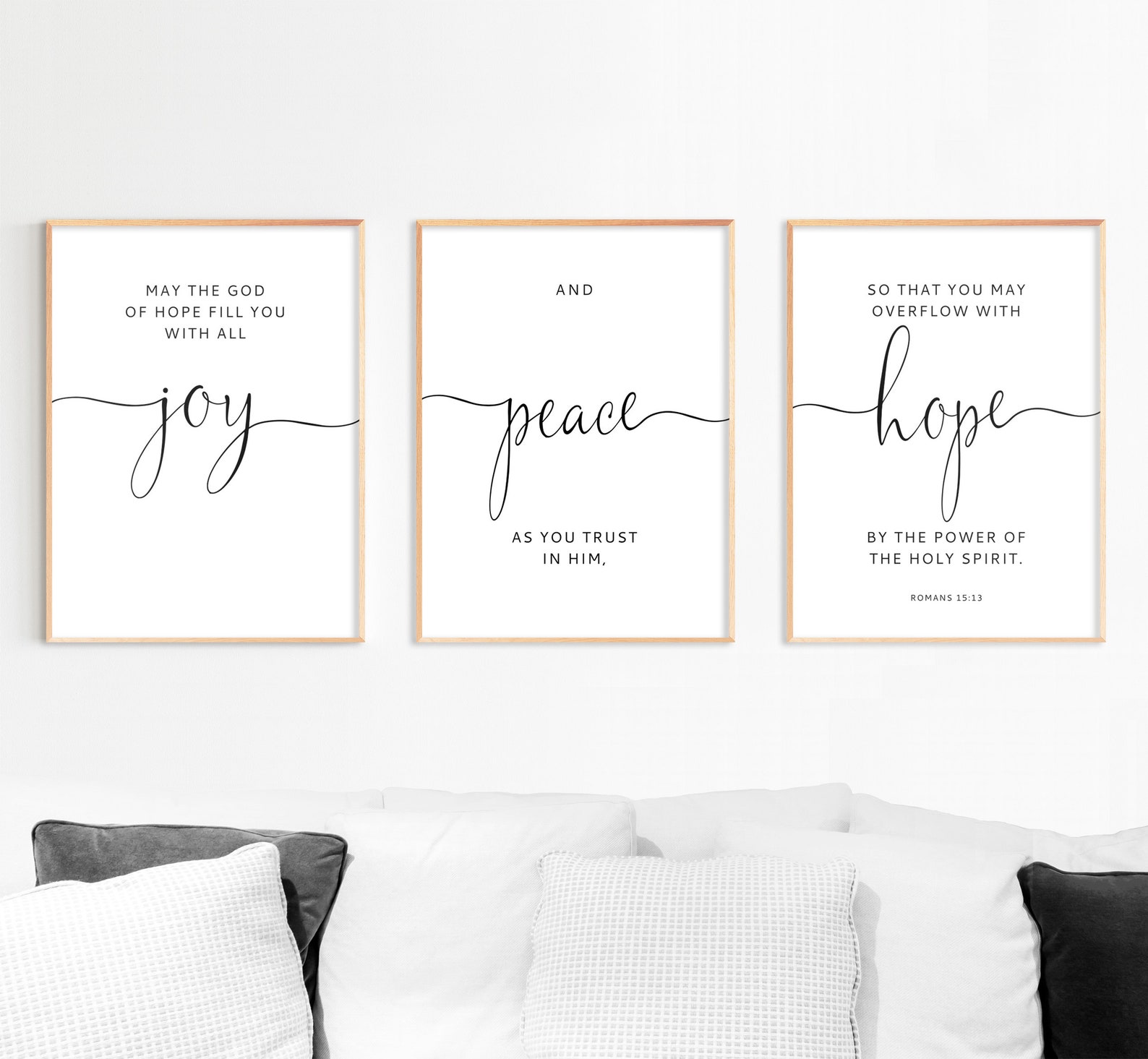 Romans 15:13 Bible Verse Wall Art Printable Scripture | Etsy