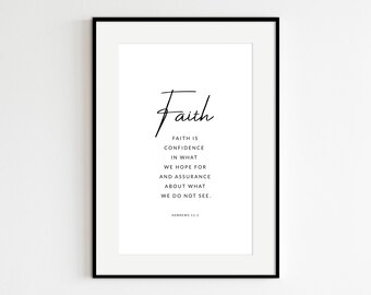 Hebrews 11:1 Now Faith is Confidence in What We Hope for - Etsy
