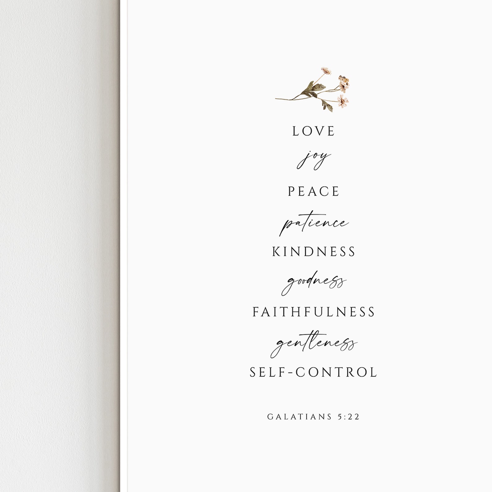 The Fruit of the Spirit Galatians 5:22-23 Bible Verse Wall - Etsy