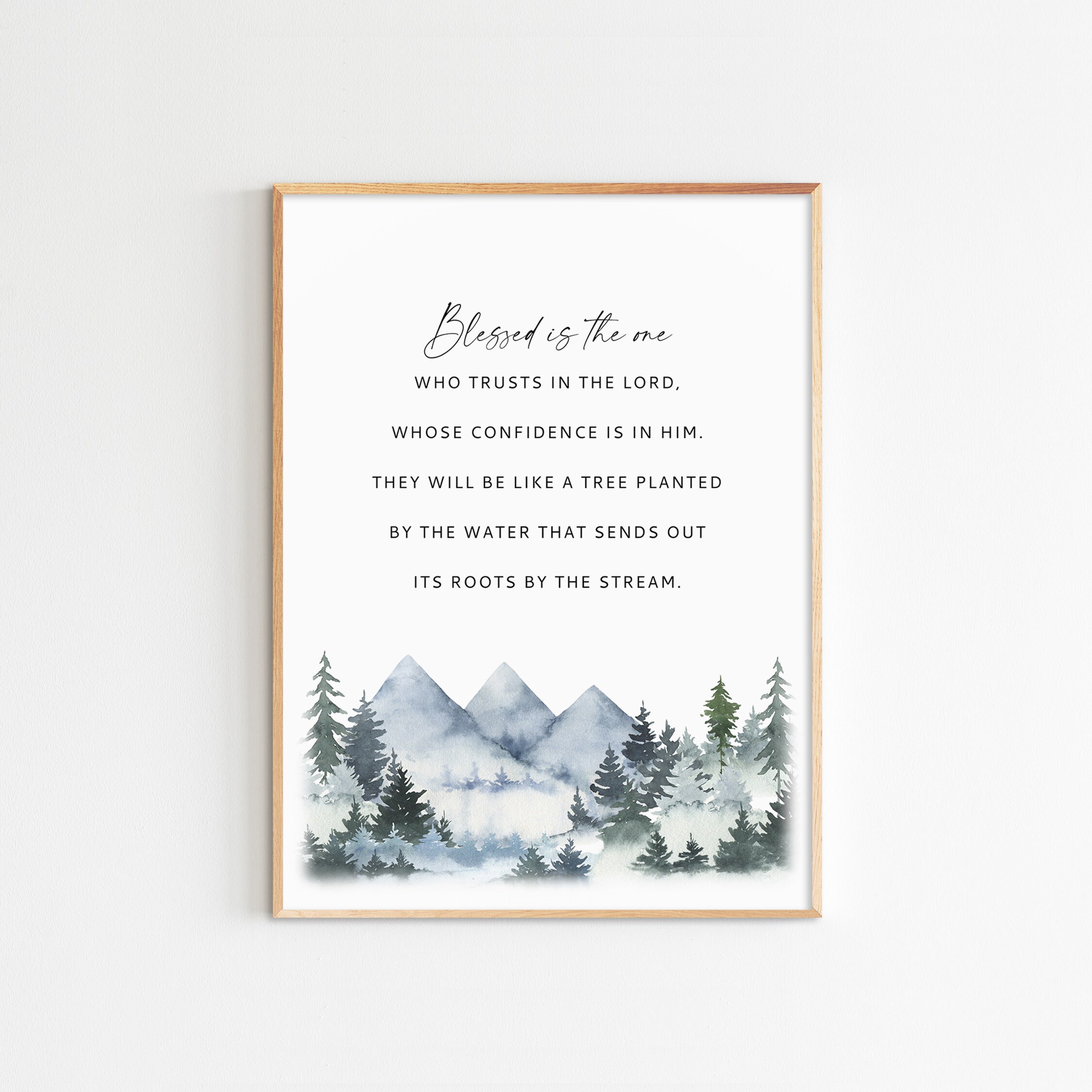 Jeremiah 17:7-8 Blessed is the One Who Trusts Bible Verse - Etsy