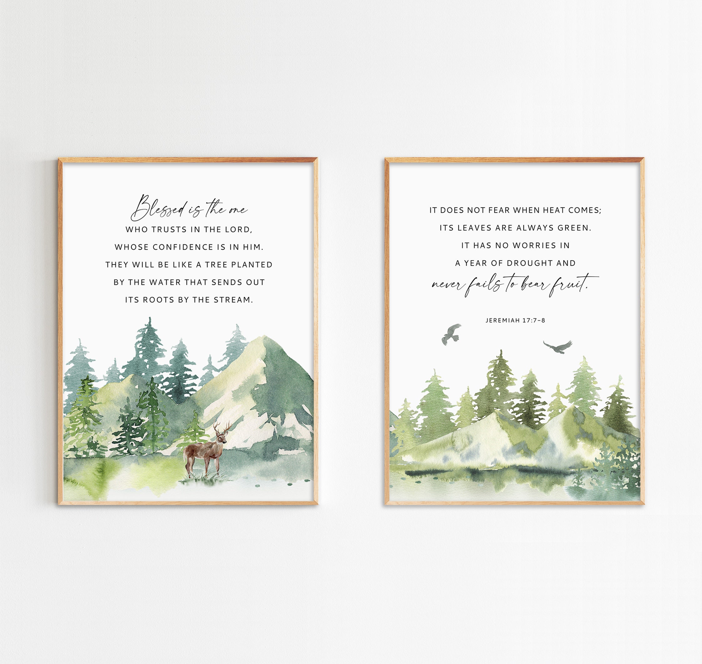 Jeremiah 17:7-8 Blessed is the One Who Trusts Bible Verse - Etsy