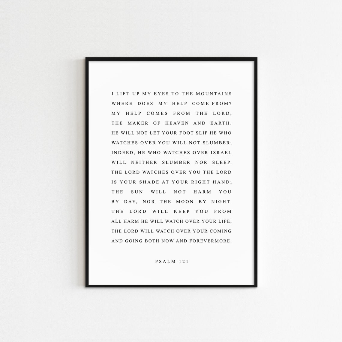 Psalm 121 Bible Verse Wall Art Printable Scripture Botanical - Etsy