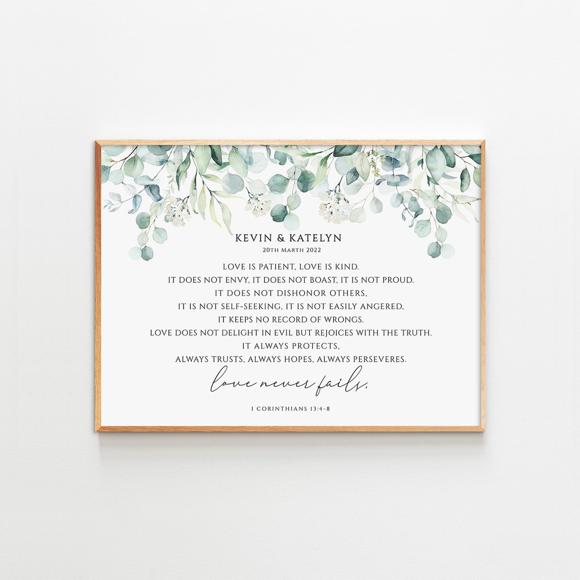 Wedding Bible Verse Gifts Custom Couple Names Sign Anniversary - Etsy