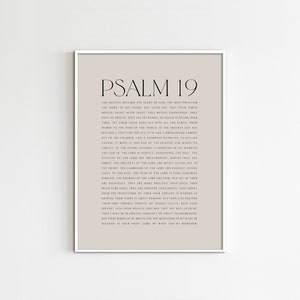 Psalm 19 Scripture Print: Christian Wall Art (digital Download) - Etsy