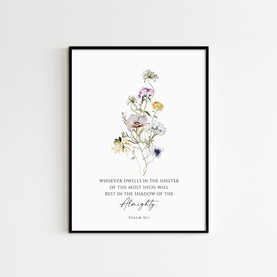 Psalm 91:1 Bible Verse Wall Art Printable Scripture - Etsy