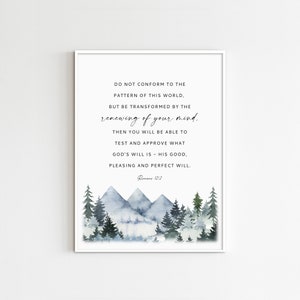 Romans 12:2 Do Not Conform to the Pattern Bible Verse Wall Art Bible ...