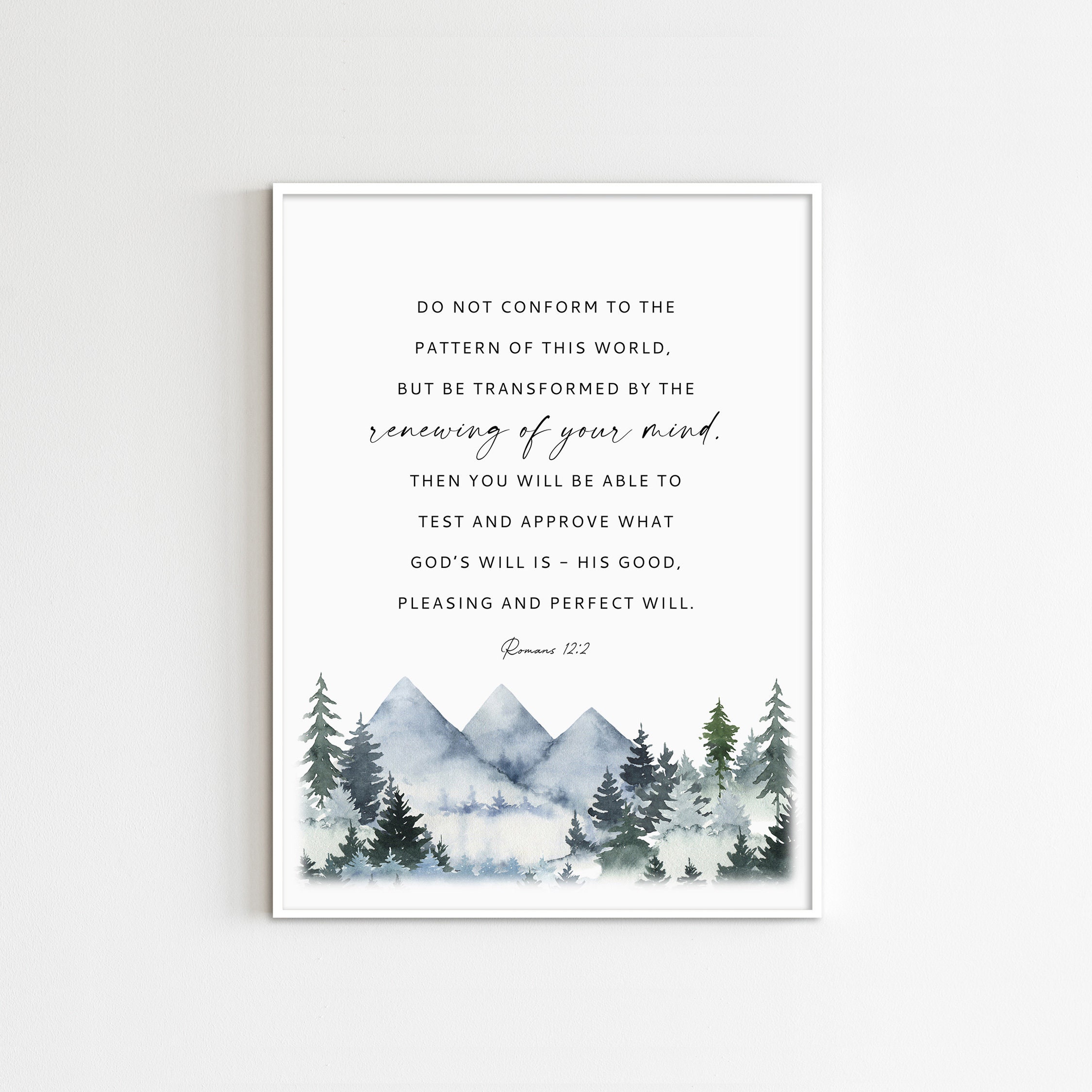 Romans 12:2 Do Not Conform to the Pattern Bible Verse Wall Art - Etsy